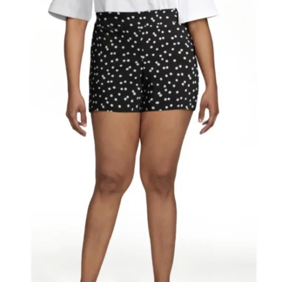 Time and Tru | Shorts | Time And Tru Womens Black And White Dotted ...